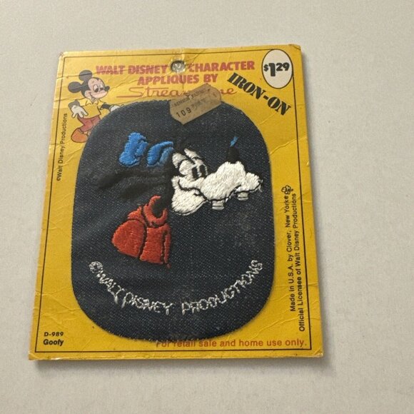 Disney | Other | Vintage Walt Disney Character Iron On Patch Goofy E2 ...